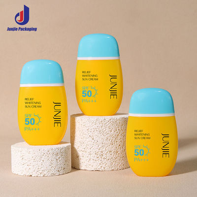 50ml Empty Sunscreen Bottles Ellipse Lotion Plastic Bottle Matte With ...